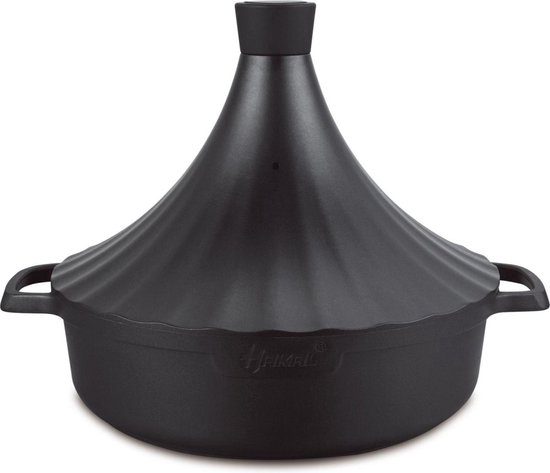 Hakal Tajine van gegoten aluminium | Matt black | Alle warmtebronnen| Ø ...