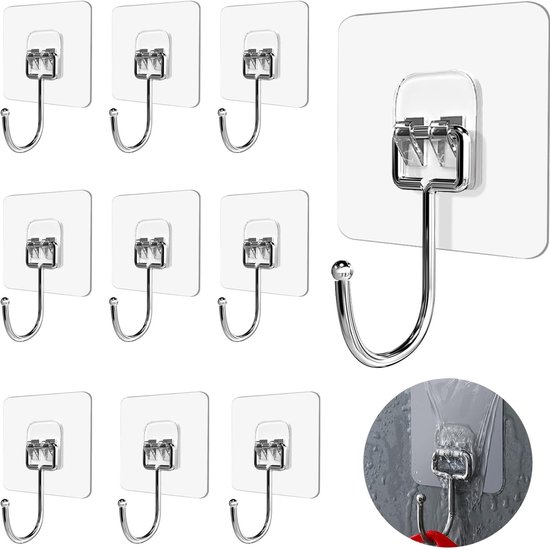 Transparante haken Zelfklevende muurhaken Zelfklevende haken Extra ...