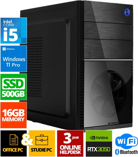 Intel Compleet PC | Intel Core i5 | 16 GB DDR4 | 500GB SSD - NVMe | RTX ...