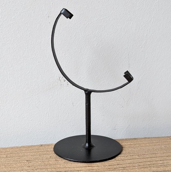 Metalen standaard voor edelsteen Maan en Hart | bol