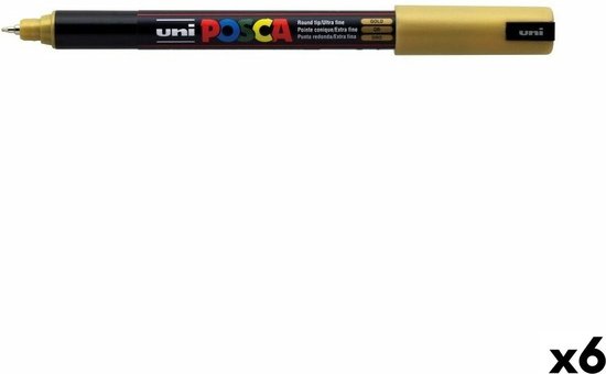 Posca - Verfstift PC1MR EF goud | 6 stuks | bol