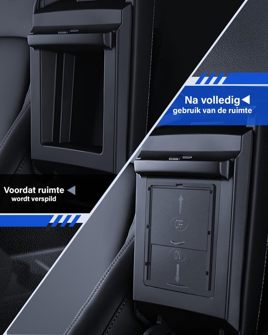 Tesla Model 3/Y 2019-2023 Armsteun Organizer - Middenconsole Geheim Vak ...