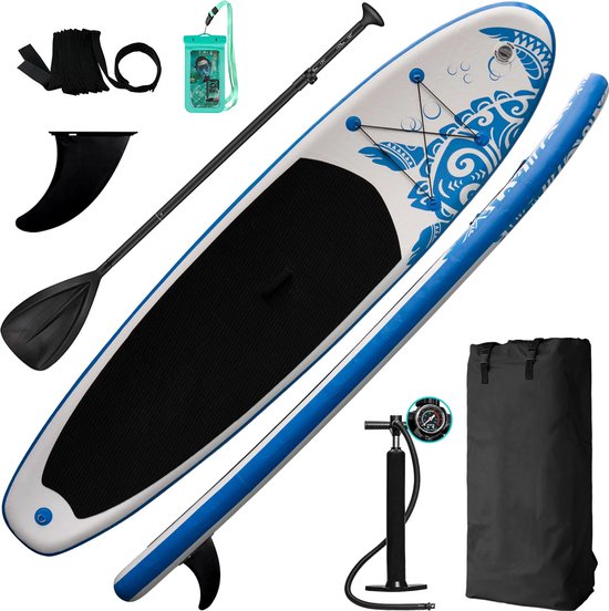Supboard 335 cm - Opblaasbaar Stand Up Paddle Board met Verstelbare Peddel Reisrugzak... | bol