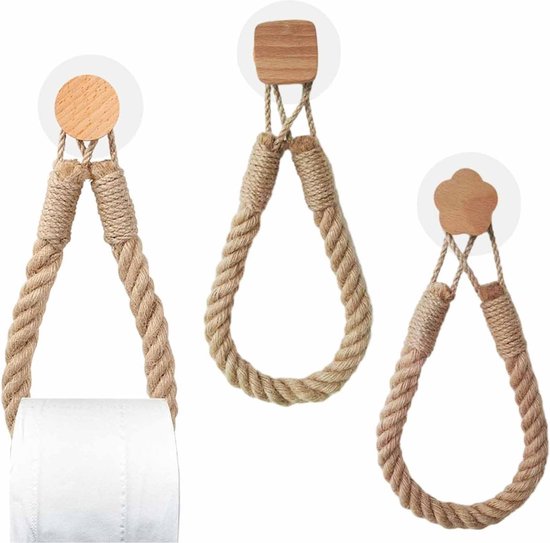 3 stuks toiletpapierhouders zonder boren wc-papierhouder wc ...