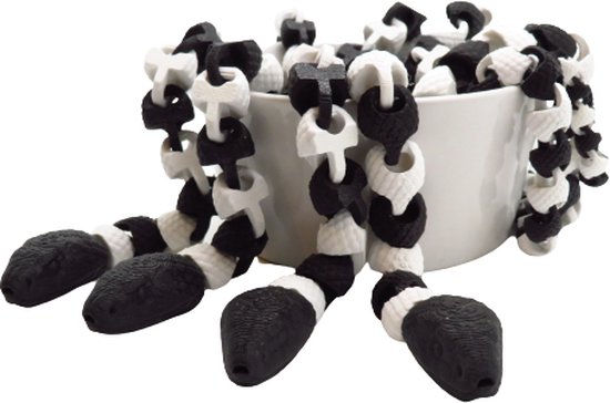 Fidget Toy Slang Zwart Wit | Vera's Arts & Dice | 3D Print ...