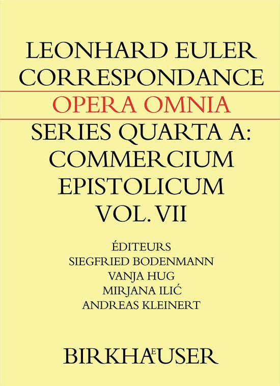 Correspondance de Leonhard Euler avec des savants suisses en langue ...