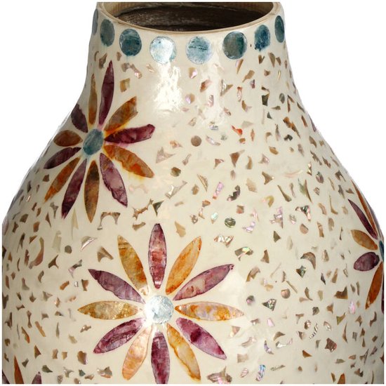 Grote Capiz vaas - multicolor - 24x50 cm | bol