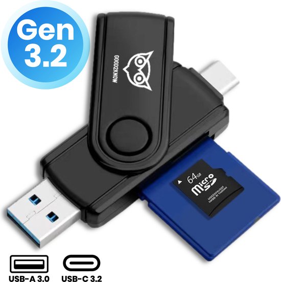 Good2know Sd Kaart Lezer – Sd Kaartlezer Usb C - Card Reader Usb A ...