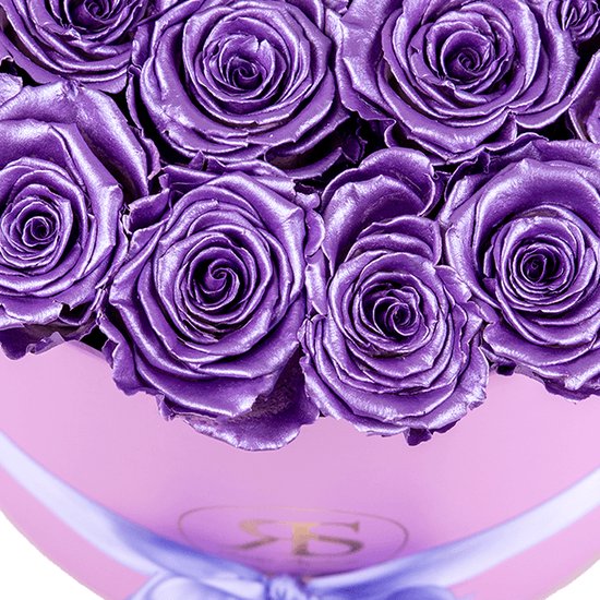 Longlife Flowerbox Aaliyah metallic paars - Rosuz - Rozen met lange ...