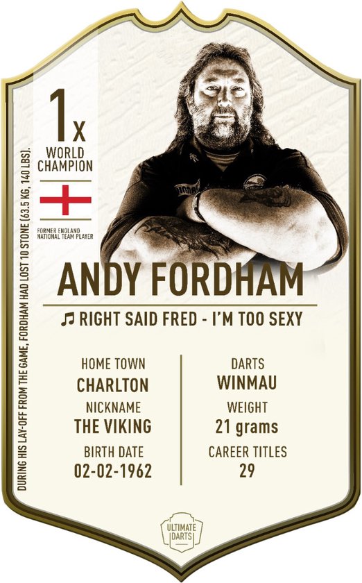 Ultimate Card Immortals Andy Fordham | 37x25cm | bol