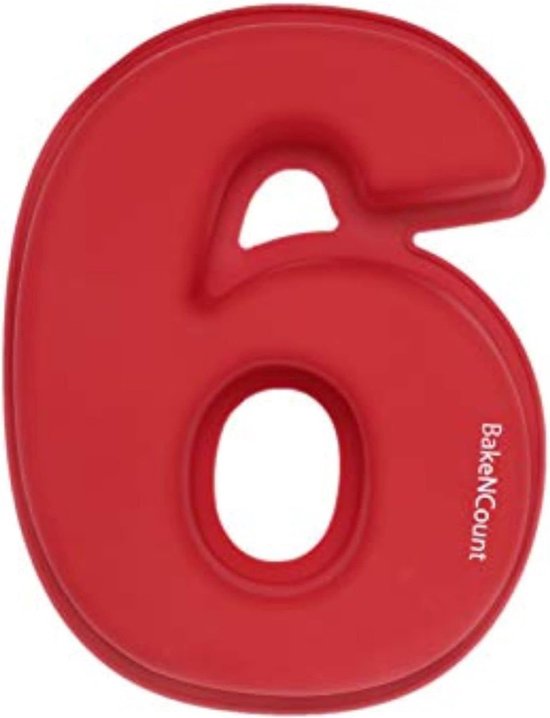 BakeNCount Nummers Bakvorm Nummer 6 - Cakevorm Cijfers om te bakken ...