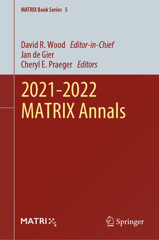 MATRIX Book Series- 2021-2022 MATRIX Annals | 9783031474163 | Boeken | bol
