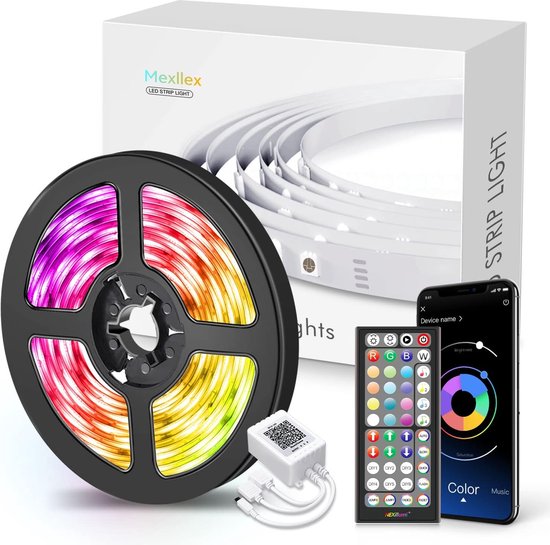 LED Strip 15 Meter - met Afstandsbediening & App - Lichtstrip met ...