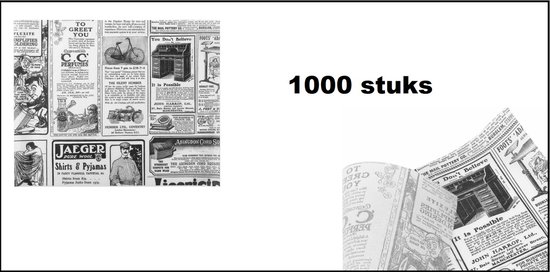 1000x Snack vellen Old Newspaper 20cm x 12cm - thema Krant ...