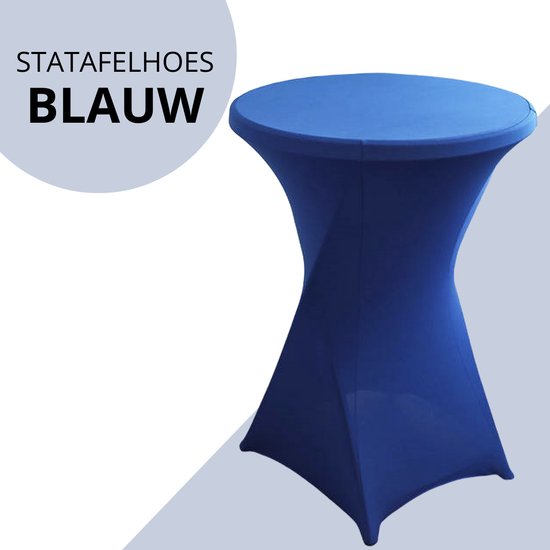 Statafelhoes Blauw - Extra dik - Statafelrok Blauw - Tafelrok - Blauw - 80 x 110 -... | bol