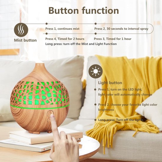 Aroma Diffuser, diffuseur d'aromathérapie pour oléine essentielle ...