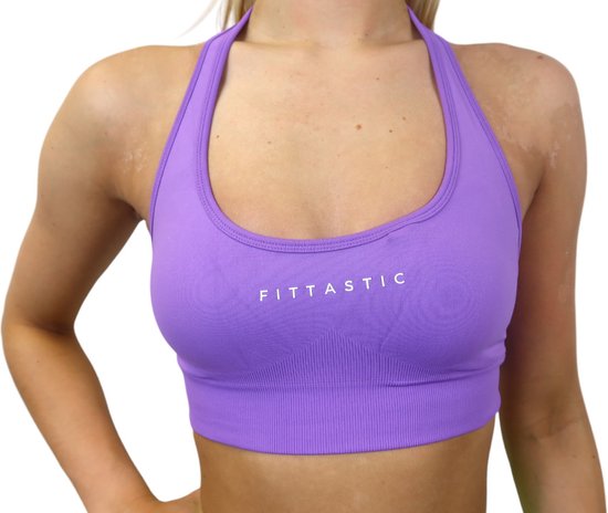 Fittastic Sportswear Open Back Bra - Dreamy Purple - Paars - S | bol