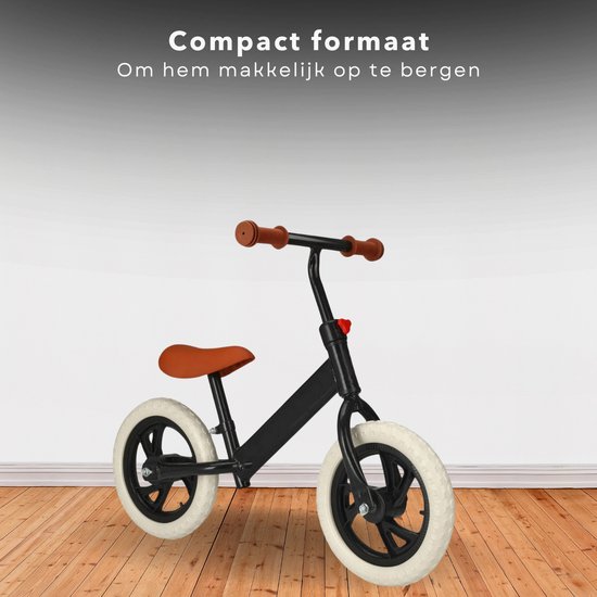 Cheqo® Zwarte Loopfiets voor Kinderen 1-4 jaar - Kinderloopfiets met ...