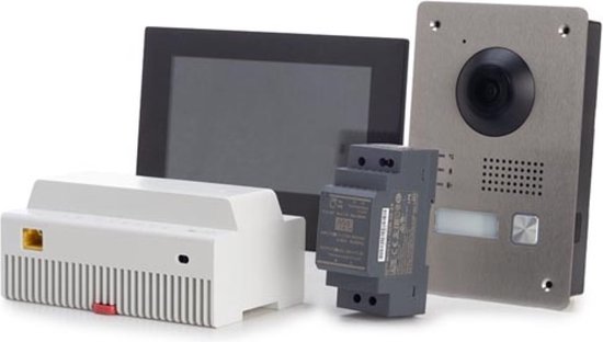 EtiamPro 2-draads video-intercomsysteem, buitenstation van geborsteld metaal met... | bol