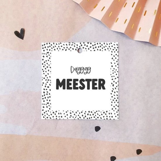 4x kadokaartje Dagggg Meester - Cadeau Meester | Meester bedankjes ...