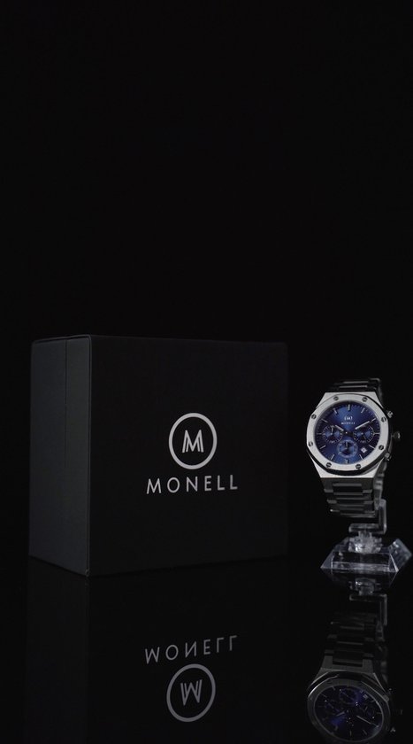 MONELL Heren State of Mind Roestvrijstaal Dag & Chronograaf Horloge ...