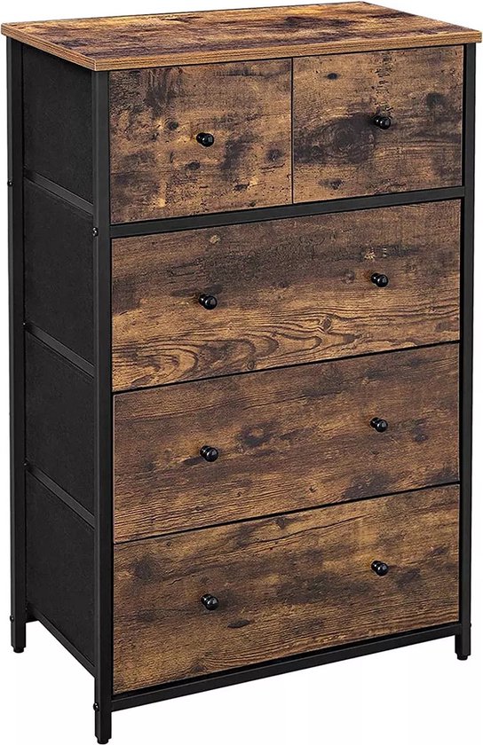 In And OutdoorMatch Commode Maud - Opbergkast - Stoffen Lades - met MDF ...