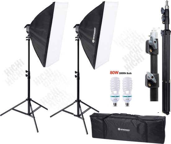 Softbox Studiolamp fotografie Complete Set met Draagtas 70x45x45 cm en ...