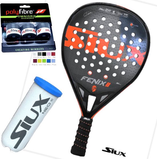 Siux Fenix II padelracket + ballen + grips | bol