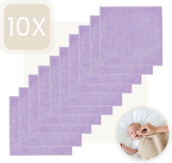 Funnies Spuugdoekjes 10-pack | Lavendel | Set van 10 Stuks | Spuugdoek ...