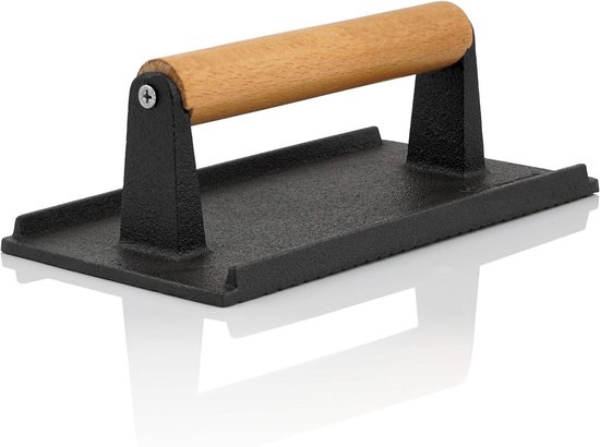Cast iron meat weights - 21 x 11 cm - 1 kg - Burger grill weight with ...