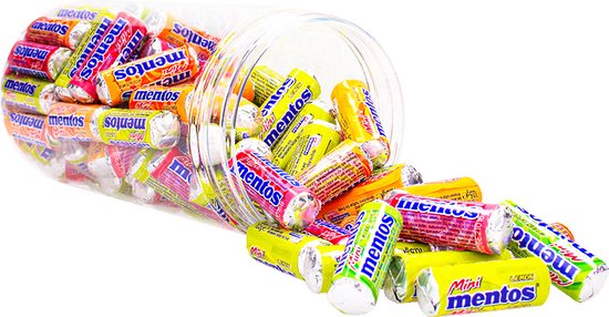 Mentos mini - snoep rolletjes - fruitsnoep - 1000g | bol
