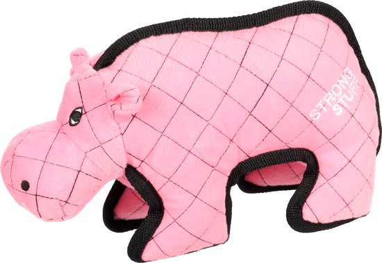 Flamingo Strong Stuff Hippo - Hondenspeelgoed - 28 cm - Roze | bol