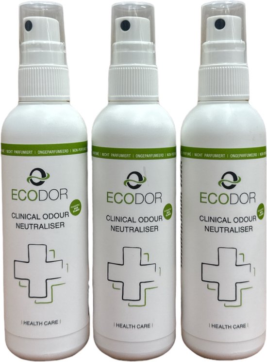 Ecodor EcoClinic - 3x 100ml spray - Reisformaat - Geur stoma ...