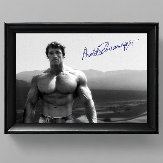 Arnold Schwarzenegger Ingelijste Handtekening – 15 x 10cm In Klassiek ...