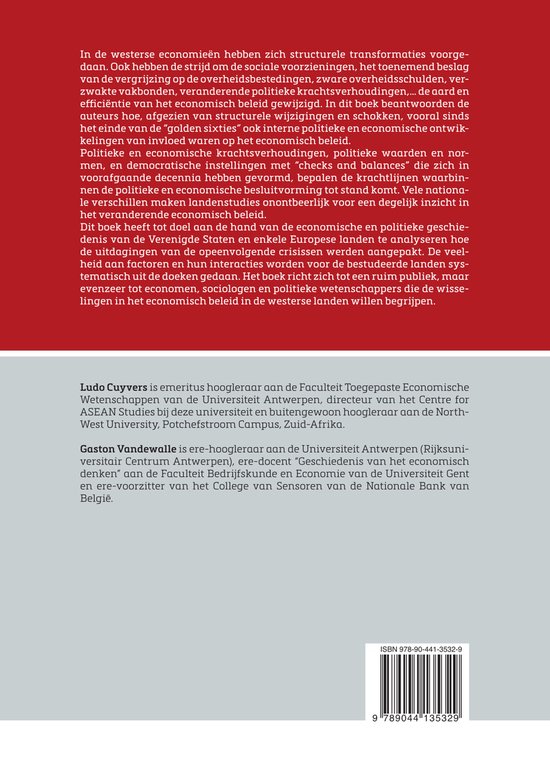 Politiek en economisch beleid | 9789044135329 | Ludo Cuyvers | Boeken | bol