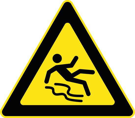 10 Stickers van 10 cm | Pictogram stickers - Waarschuwing Valgevaar ...