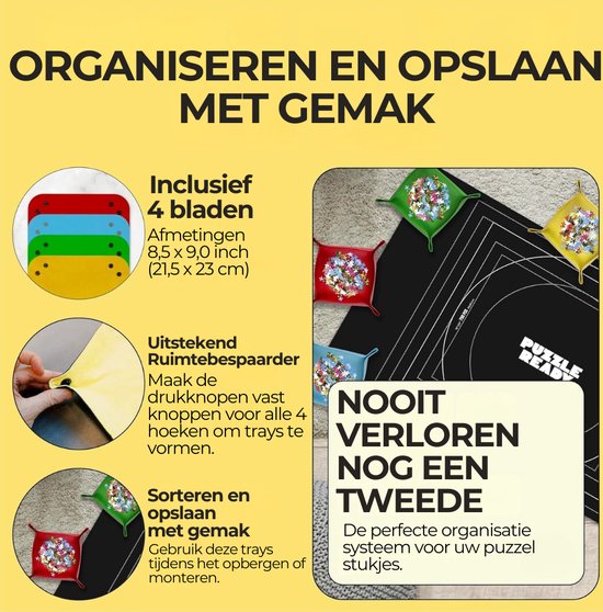 Puzzelkoffer – Puzzelmap – Puzzelmat 1000 tot 1500 Stukjes – Puzzelbord ...