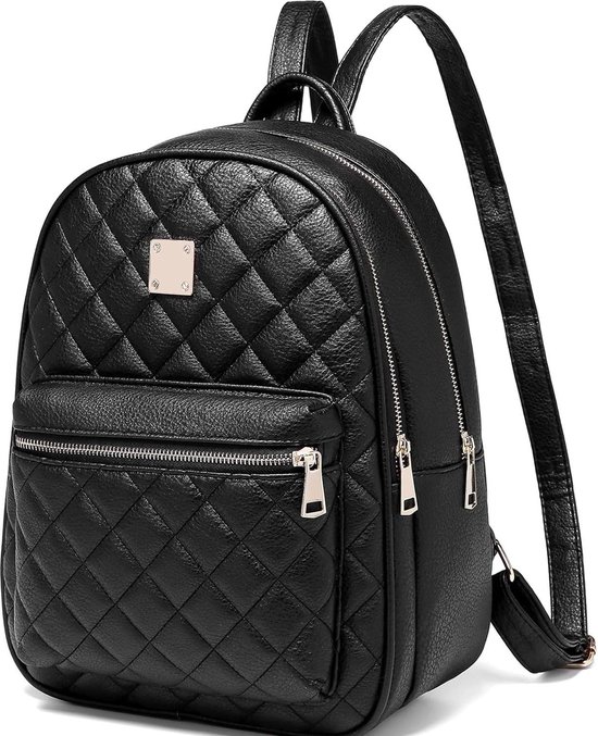 Rugzak voor dames - PU leren dagrugzak voor meisjes - klein en elegant ...