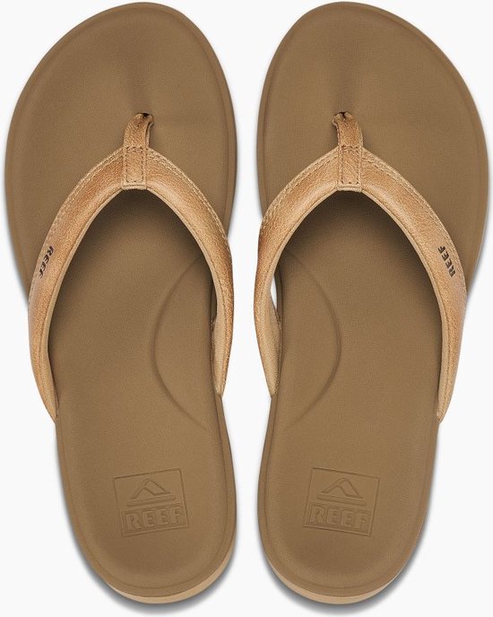 Reef Cushion Cloudnatural Dames Slippers - Cognac - Maat 40 | bol