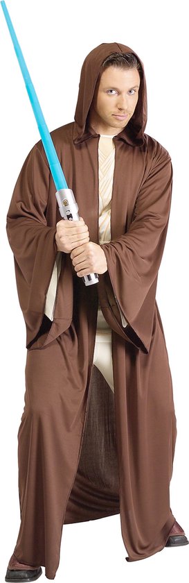 KIMU Cape Bruin Lang Wars - Maat L-XL - Lange Bruine Jas Grote Capuchon ...