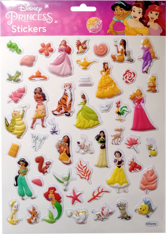 Disney Princess - Pop-up Stickers - 50 stuks - 3D - creatief | bol