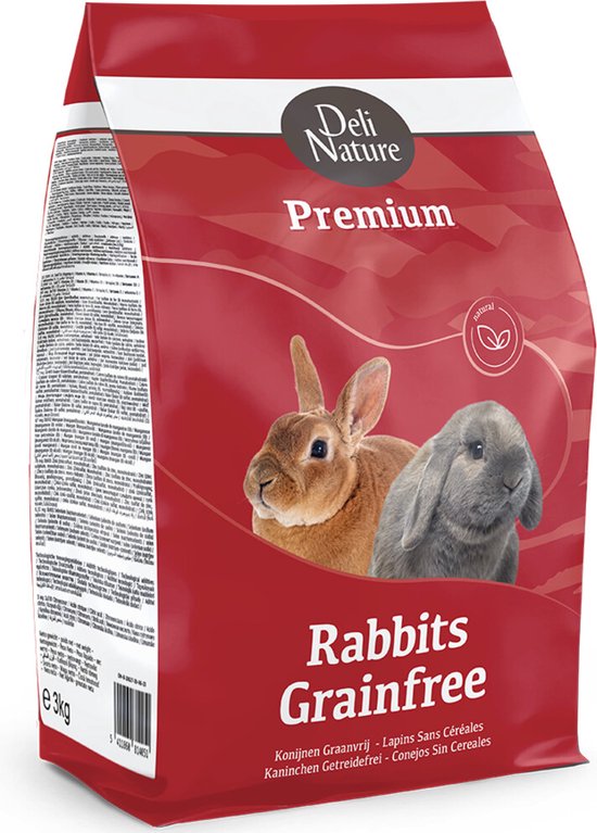Deli Nature Premium Konijnenvoer Graanvrij 3 kg | bol