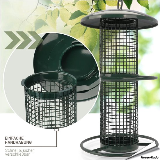 Wildtier Liebe - Metalen pindasilo voor tuinvogels - Gemaakt van ...
