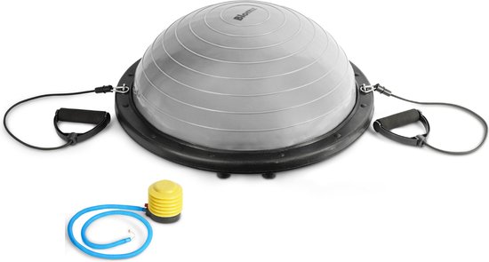Blomz® Balanstrainer - Grijs - 58cm - Workout - Evenwicht - Bal - Grip ...