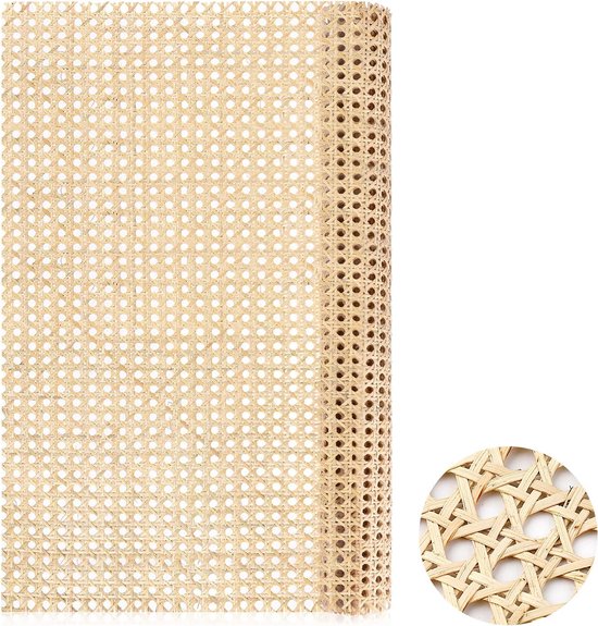 1 rol cane geweven rotan, 55 cm x 1 m, natuurlijke rotan weefselrol ...