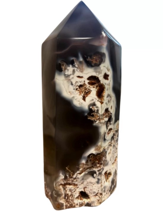 Agaat edelsteen punt gekristalliseerd (drusy) nr.01 | bol