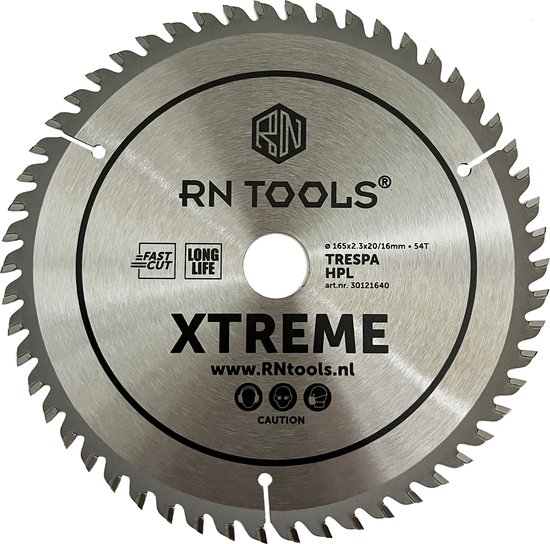 Superdeal - RNtools Cirkelzaagblad - Trespa / HPL - Ø 165 x 20 mm - 54 tanden - 3... | bol
