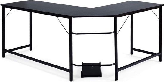 Bureau L-vorm hoekbureau gaming computertafel met CPU-standaard ...