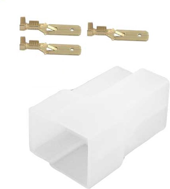 3 polig female connector set | bol
