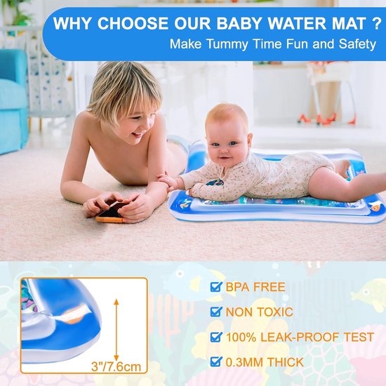 Waterspeelmat - Baby - Watermat - Speelkleed - Kraamcadeau - Speelmat ...